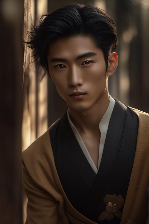 Trinixerina: Handsome Japanese man, samurai