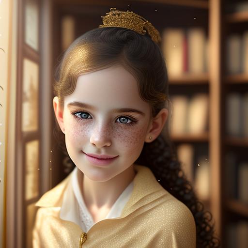 gaseous-bear264: Create a captivating portrait of a 7-year-old daughter ...