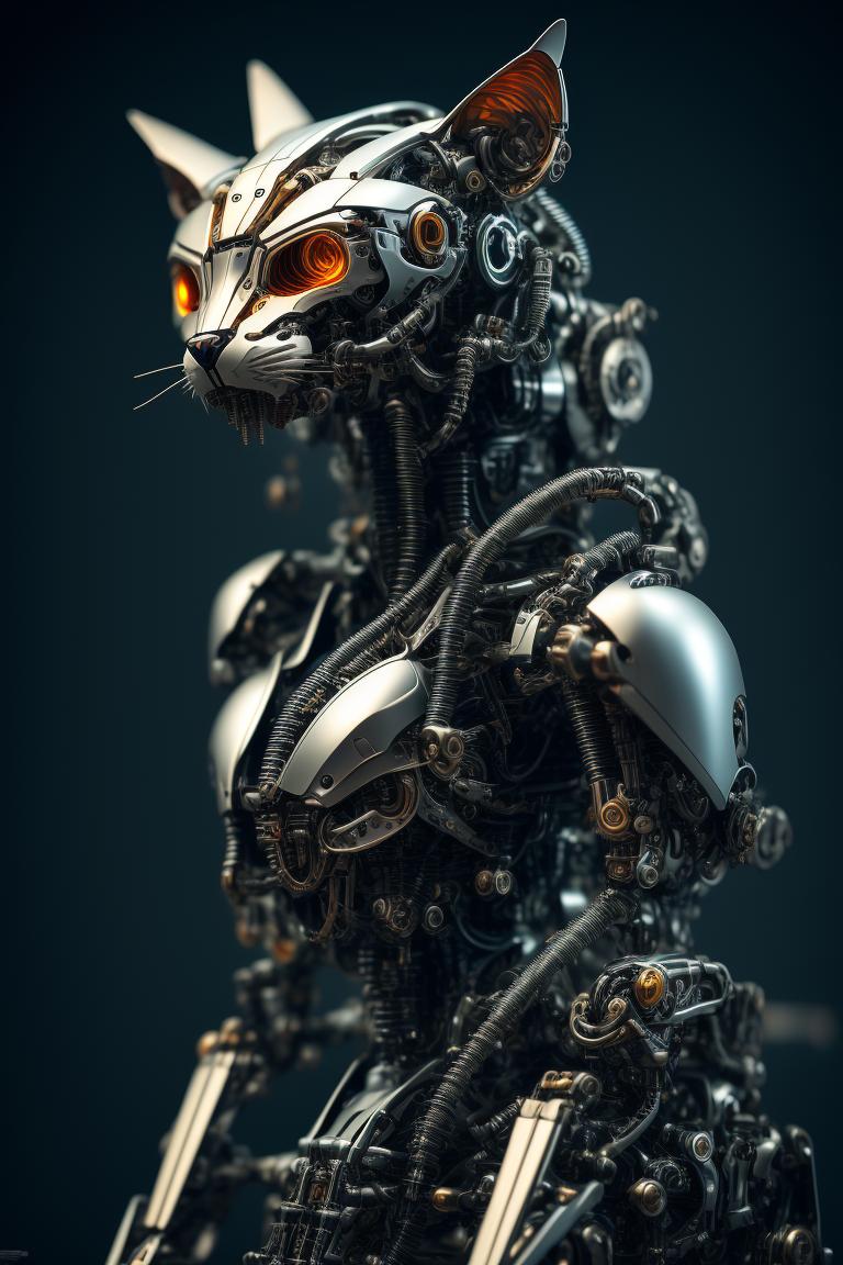 Foul-Rabbit: Mechanical cat, full body