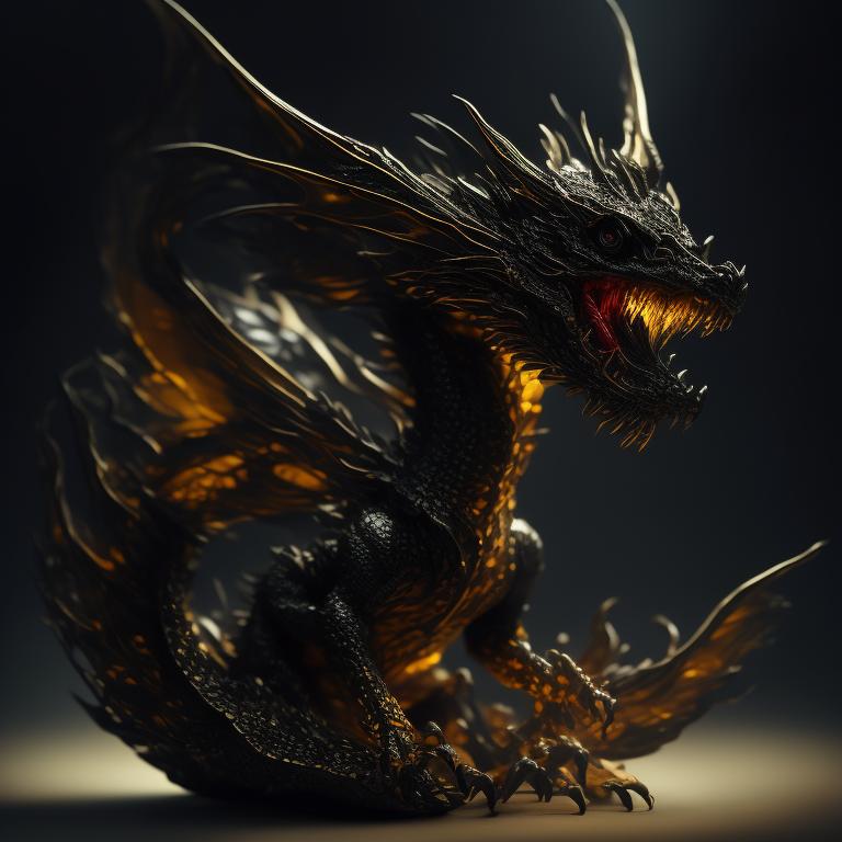 slushy-snail537: Small black and gold dragon