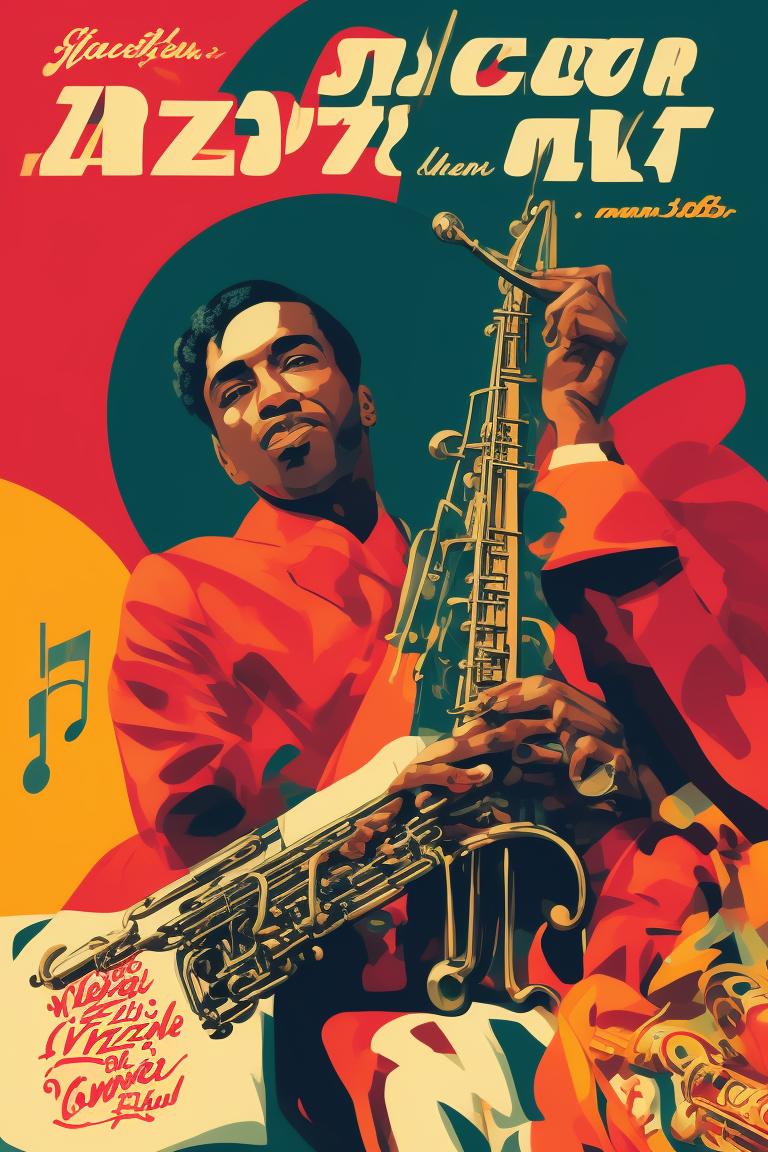 ruddy-moose137: An artistic depiction of a jazz musician playing an ...