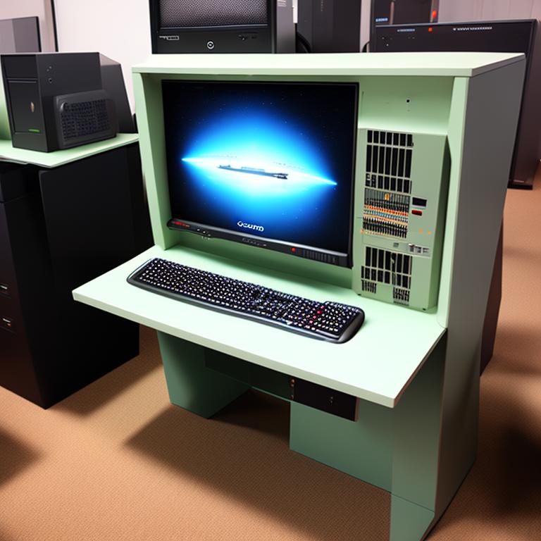 quiet-turtle328: wide desk comand center computer console two old ...