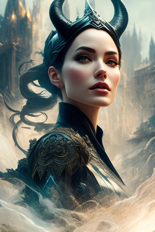 slim-cat957: Maleficent, look like Angelina Jolie, dark-haired woman ...