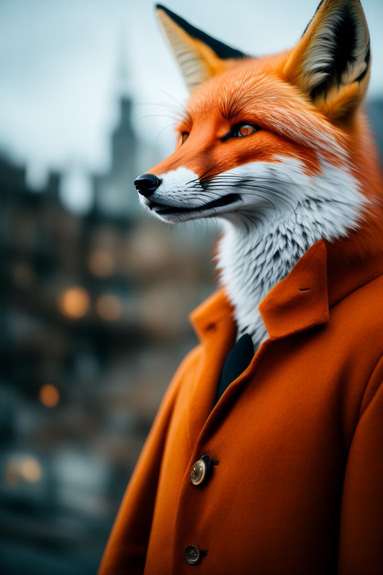thick-deer616: a fox cosplaying as Sherlock holmes