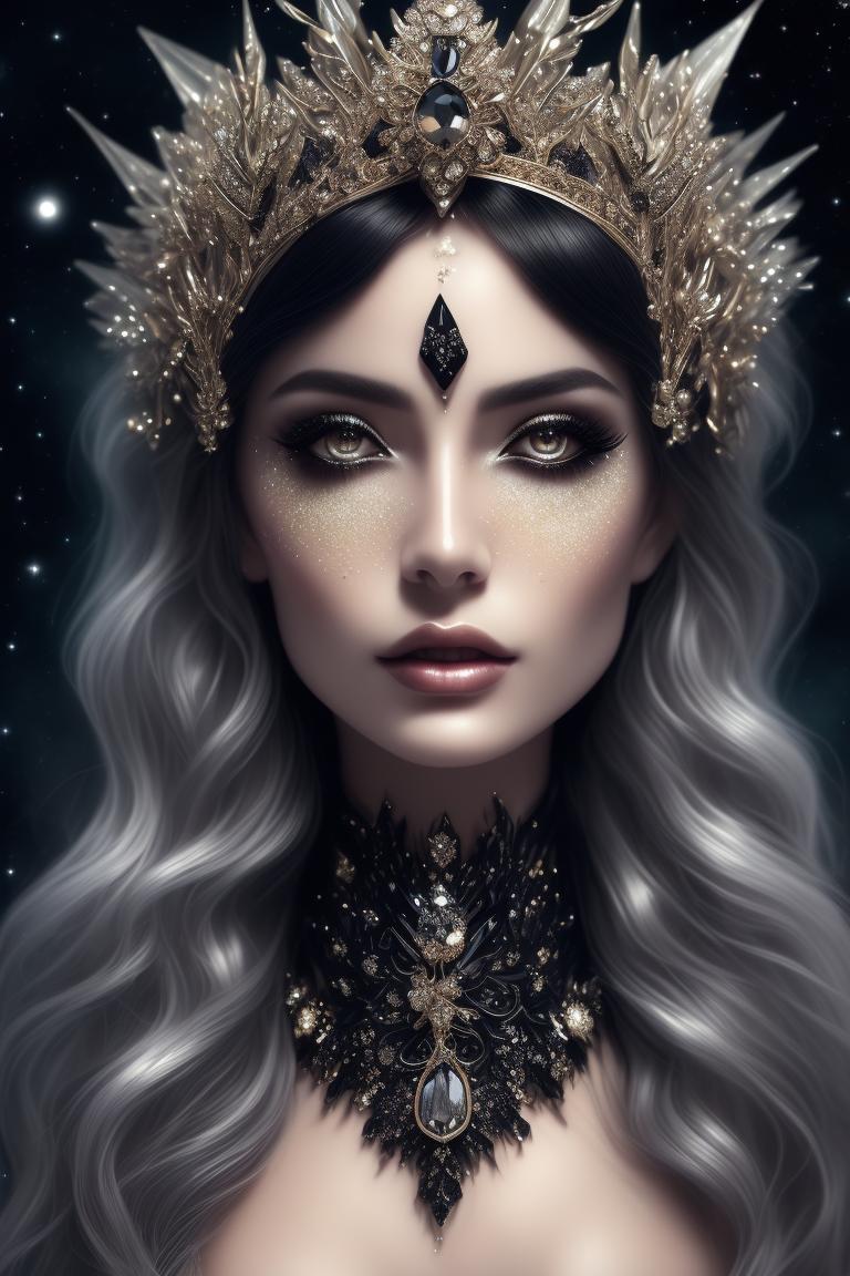 dead-manatee675: beautiful celestial goddess, full moon, wear crystal ...