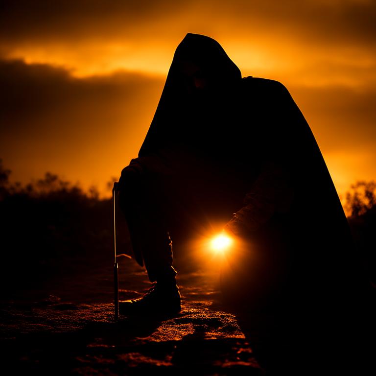 A Sad Man With Sickle