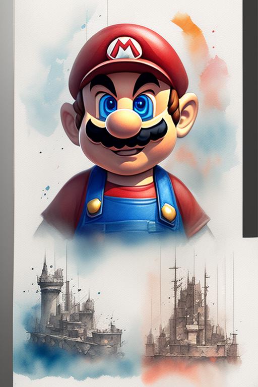 PolyCrumbs: (Super Mario from legend of Zelda wind waker portrait)