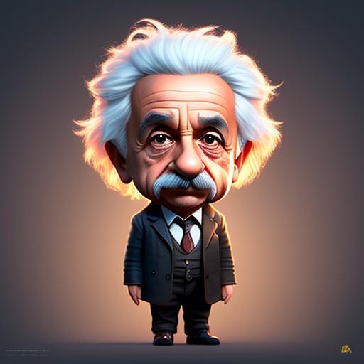 Cute Albert Einstein Cartoon
