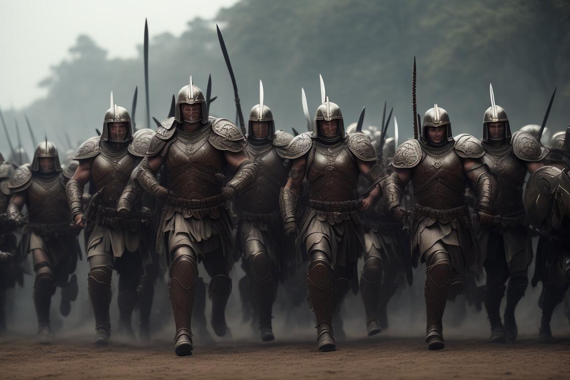 Galumpasaurus: An ancient spartan team charging into battle on foot ...