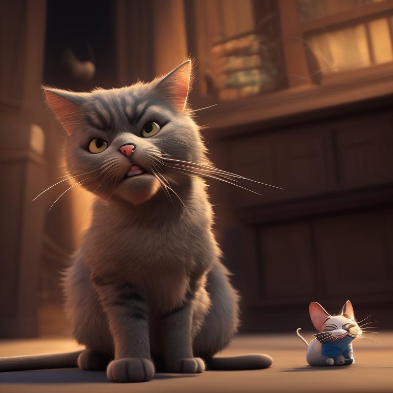 thiccFlair: Cat exhausted from chasing mischievous ninja mouse