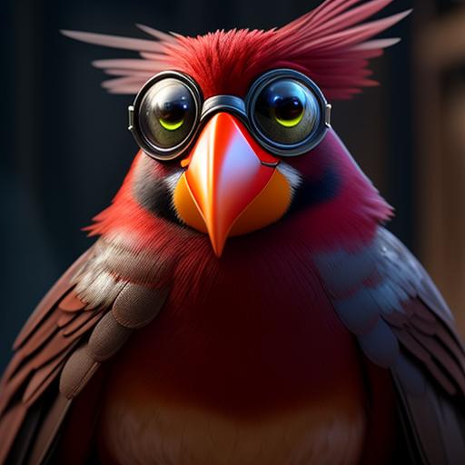 hot-quetzal354: nerd bird red cardinal