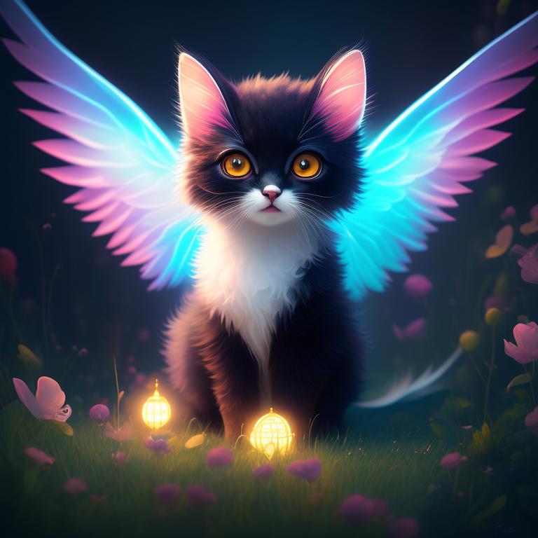 slimy-dunlin42: Gothic kitten with wings