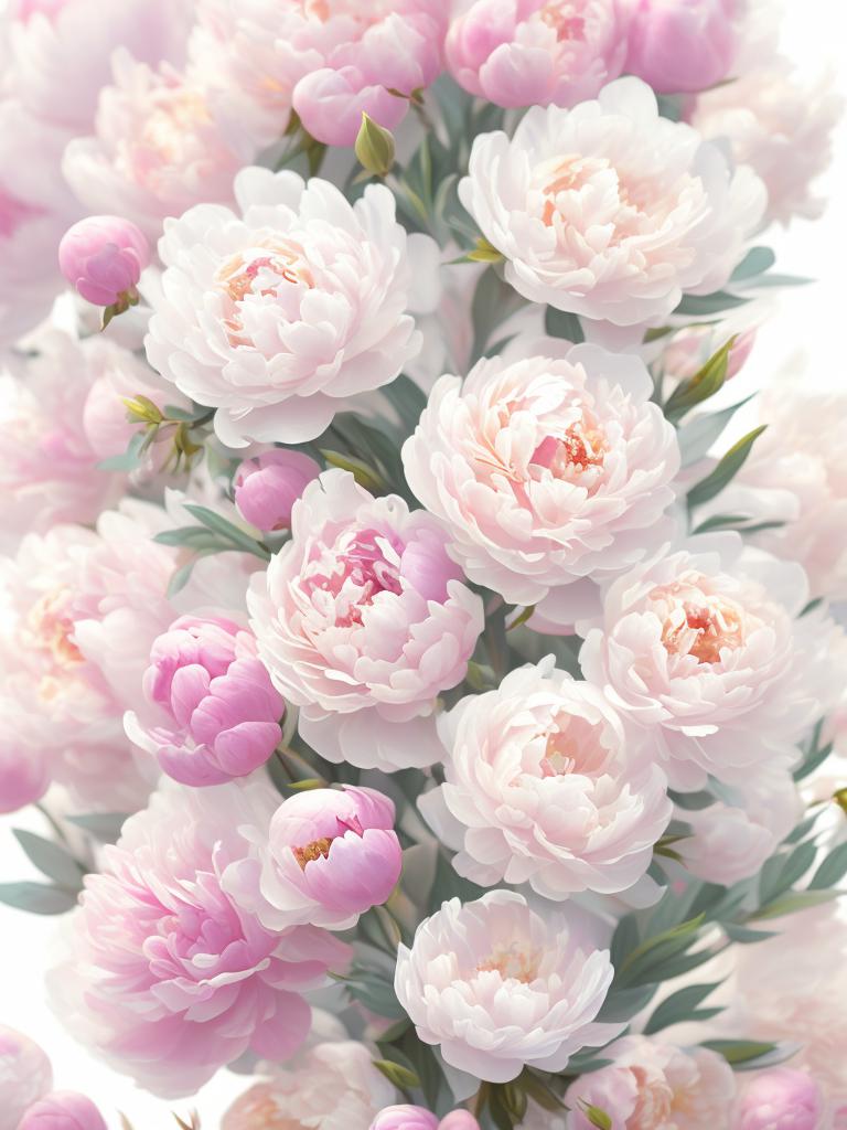 mantio.eu: peonies and delicate colors explosion, light palette, white ...