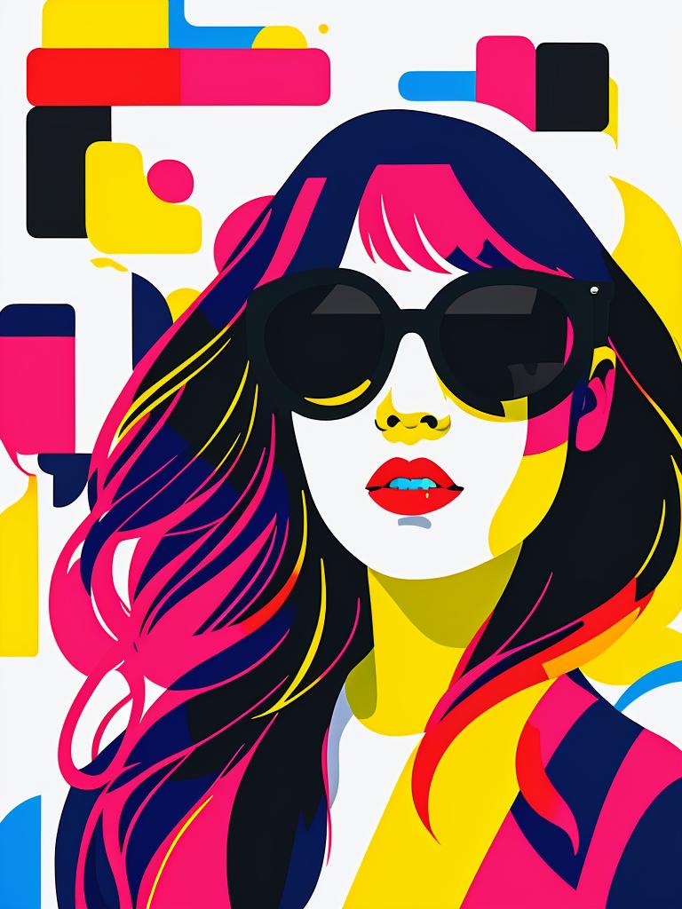 Foul-Rabbit: i am the woman in sunglasses, ((primary colors and ...