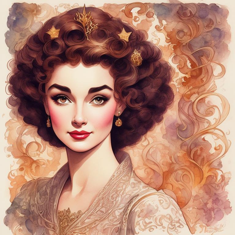 worldly-crow60: Disney watercolor, alcohol inkwork of a medieval Disney ...