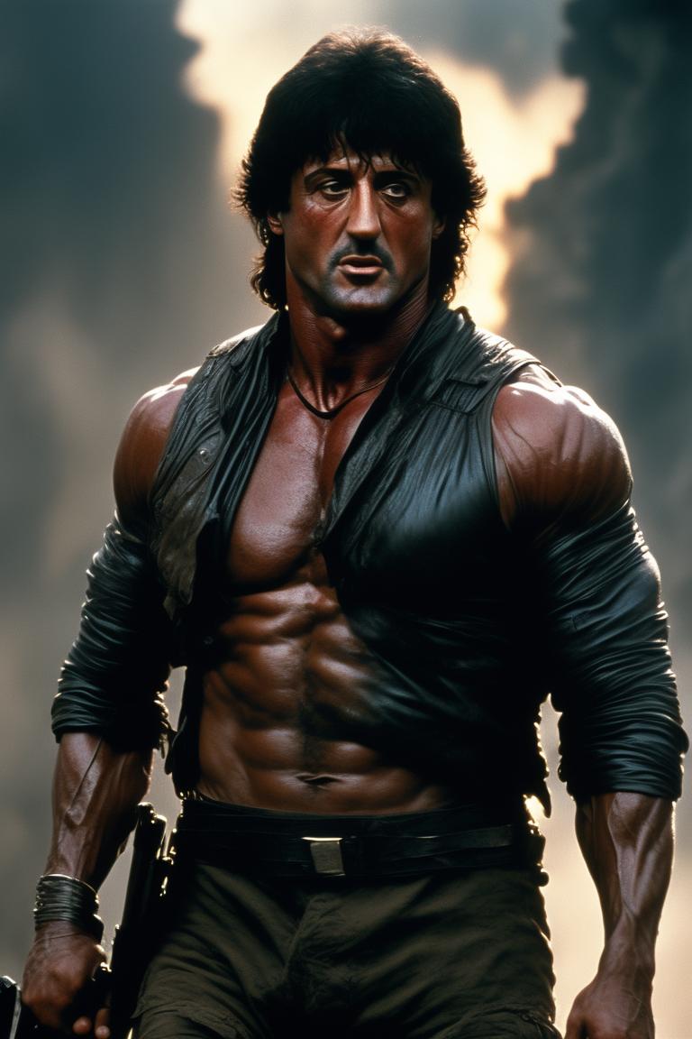 Sylvester Stallone Rambo Body
