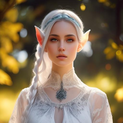 witty-rat818: Fey woman. Elf ears. Silver eyes. White magic tattoos ...