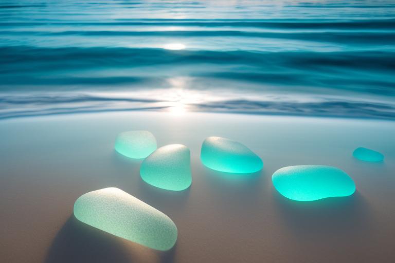 boiling-lark171: 1000 pieces sea glass aqua and glow on the sand by ...