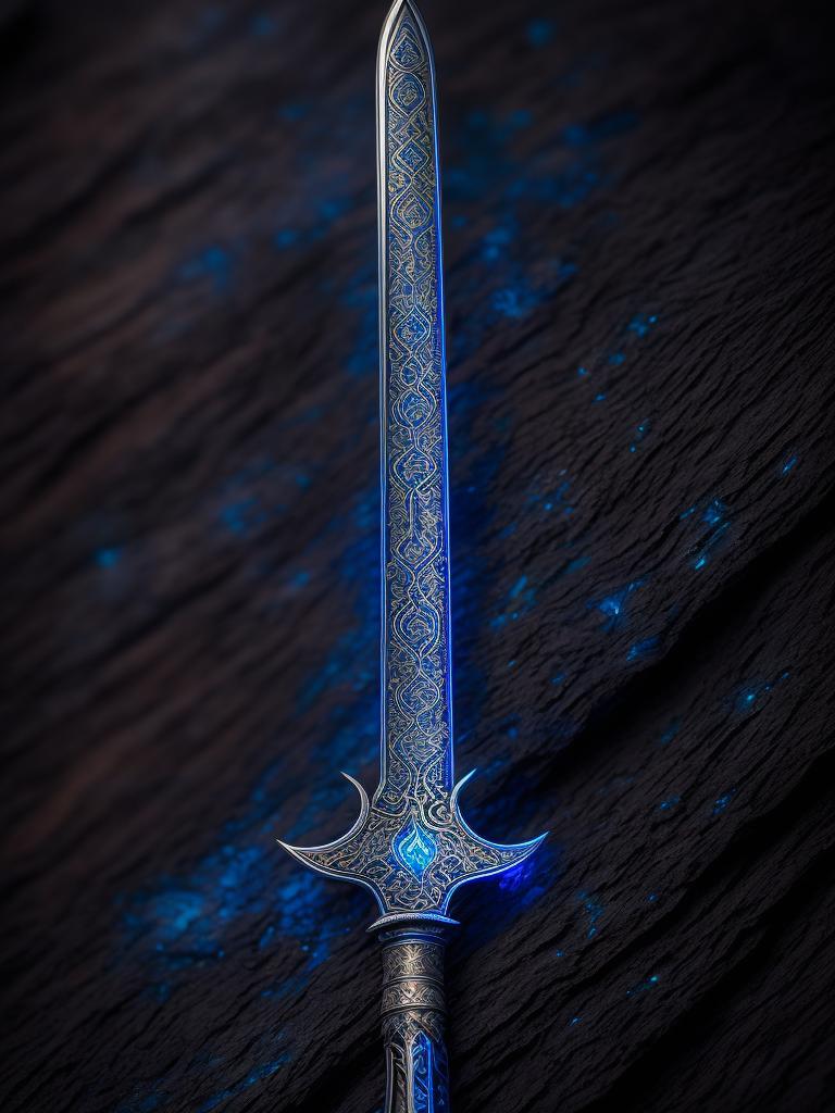 TonyStorm: A thin-blade longsword ornamented with runes, the blade ...