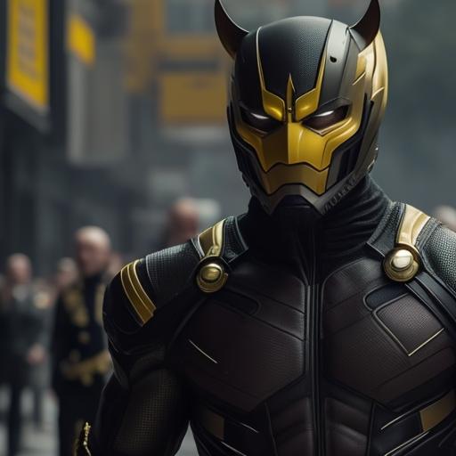 ugly-opossum562: Huge jackman with yellow wolverine suit without mask