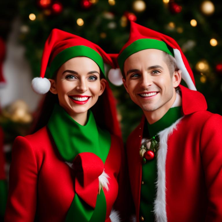 zany-ape528: dressed in red and green outfits. diminutive and childlike ...