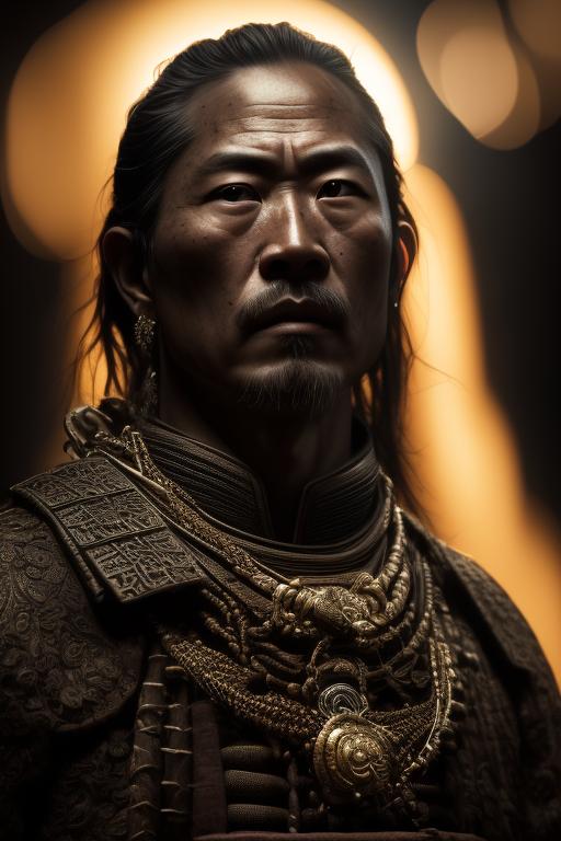 nasty-dugong348: Samurai with mask and armor on standing in front of ...