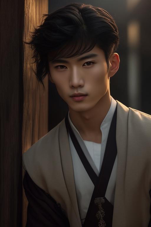 Trinixerina: Handsome Japanese man, samurai