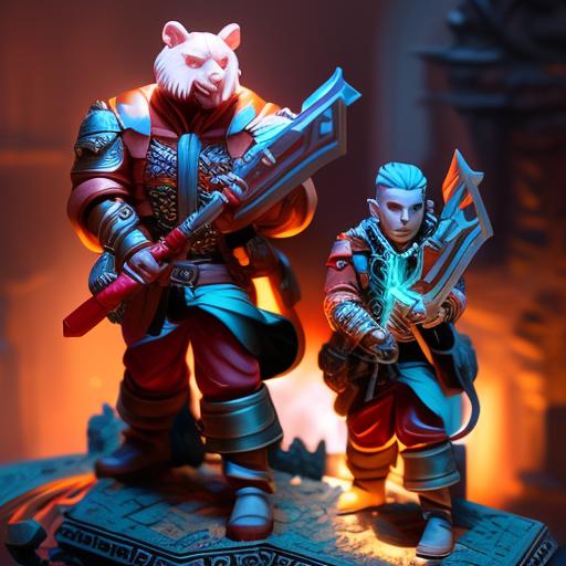 sleepy-loris665: two dnd mini figures showing the two forms of a ...