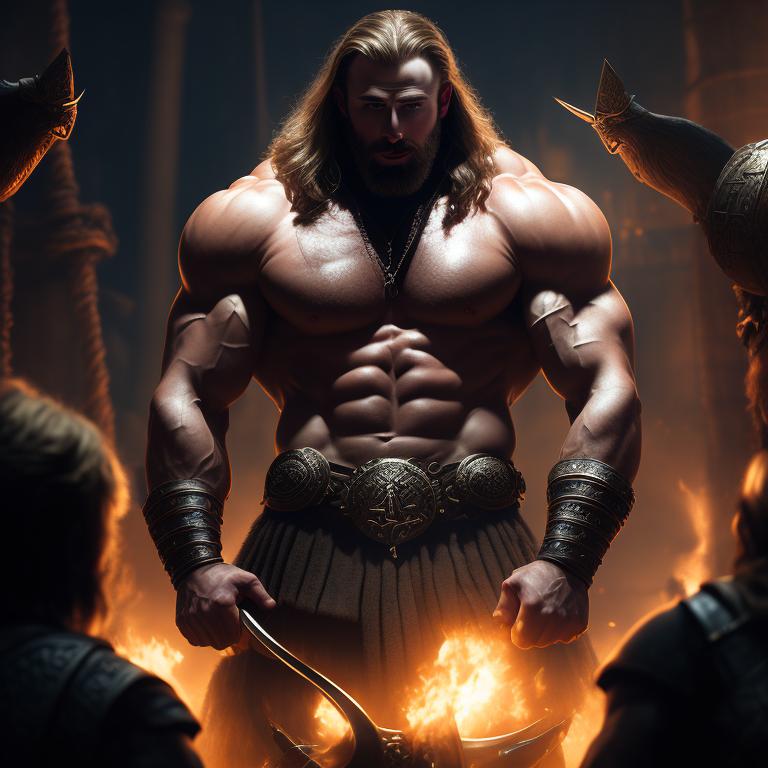 mealy-eel700: Chris Evans depicted as a buff Viking