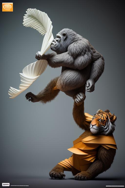 Gorilla Vs Tiger Fight