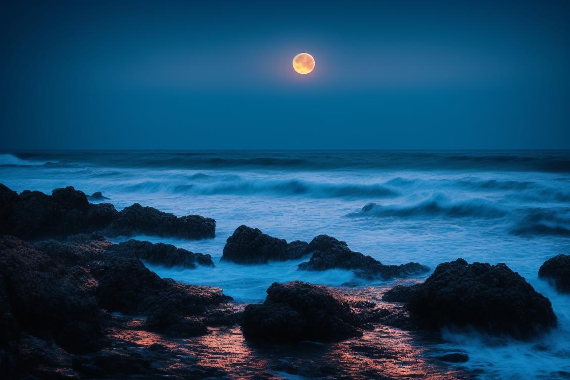 moral-turtle525: it's full moon night , beautiful night, on a beach ...