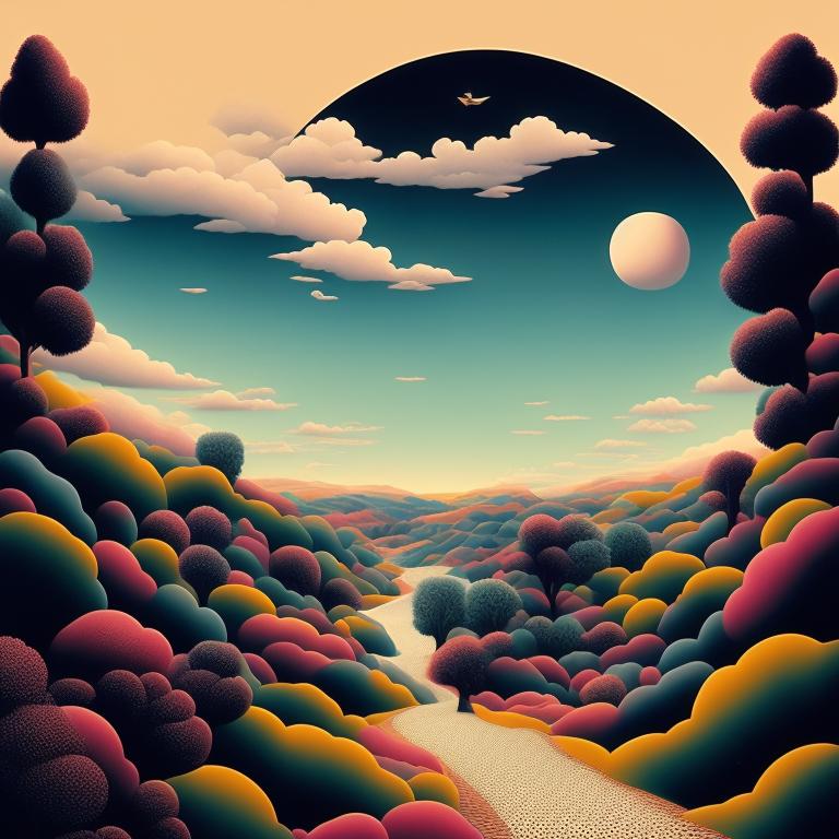 Smooth_Digity: Competition art, Hyperchromatic colorful landscape ...