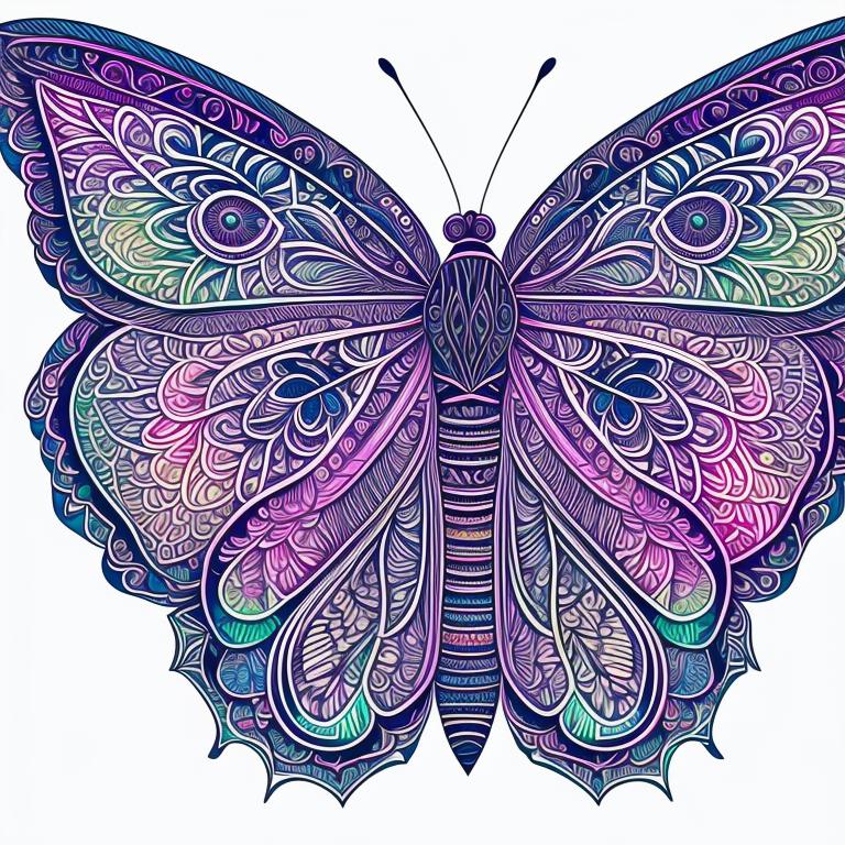 impish-stork980: a Beautiful detailed butterfly, high details, mandala ...