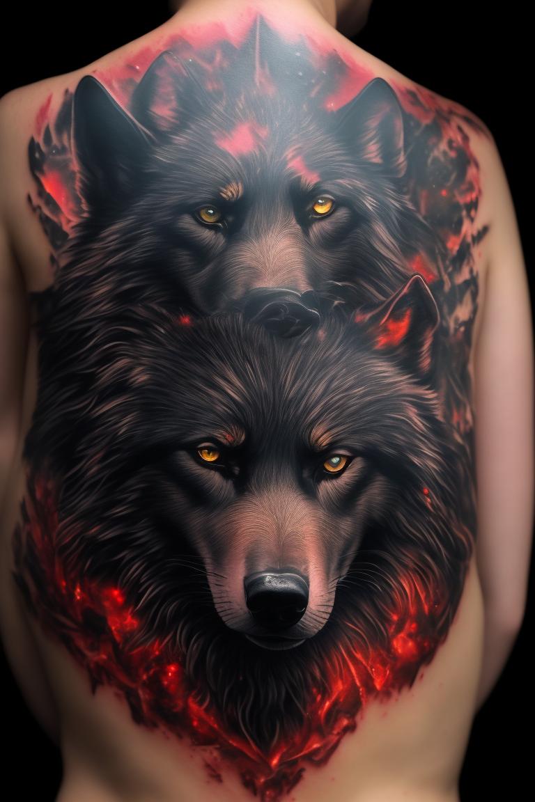 vast-lark545: A black wolf with red eyes, Enhanced graphical effects to ...