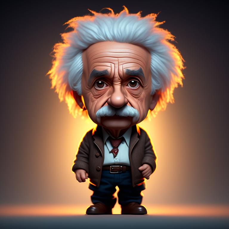 Cute Albert Einstein Cartoon
