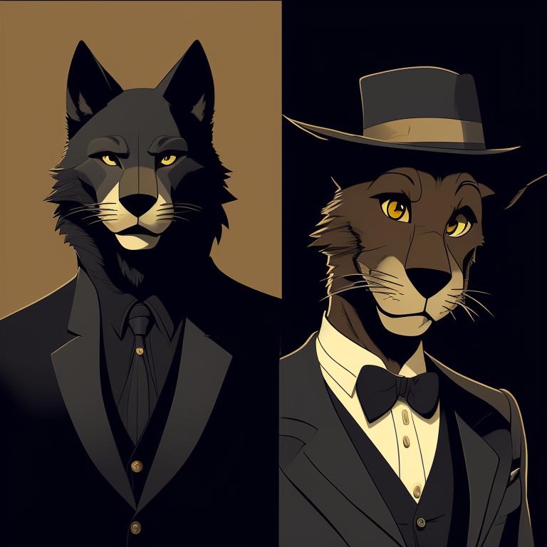 jaysonlynn: A wolf dressed like detective in the style of a Jim Henson ...