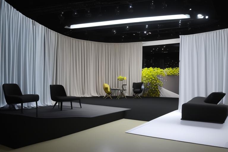 glass-gerbil77: a small stage, with curtains behind it