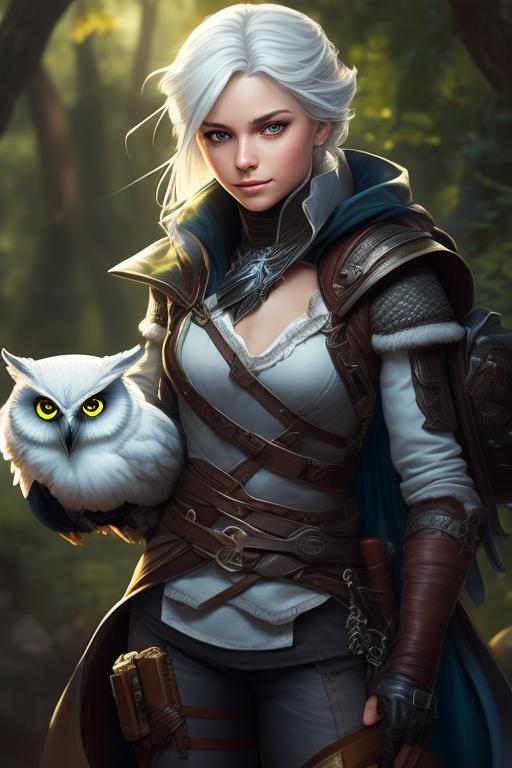 lucky-chough18: A female rogue. She has white hair. Blue eyes. She has ...