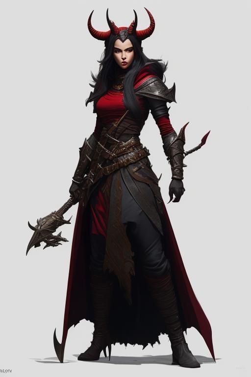 Osneysjc: tiefling female, devil, full body, high definition, red ...