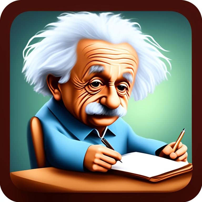 unwieldy-yak762: cute Robot Albert Einstein writing essays