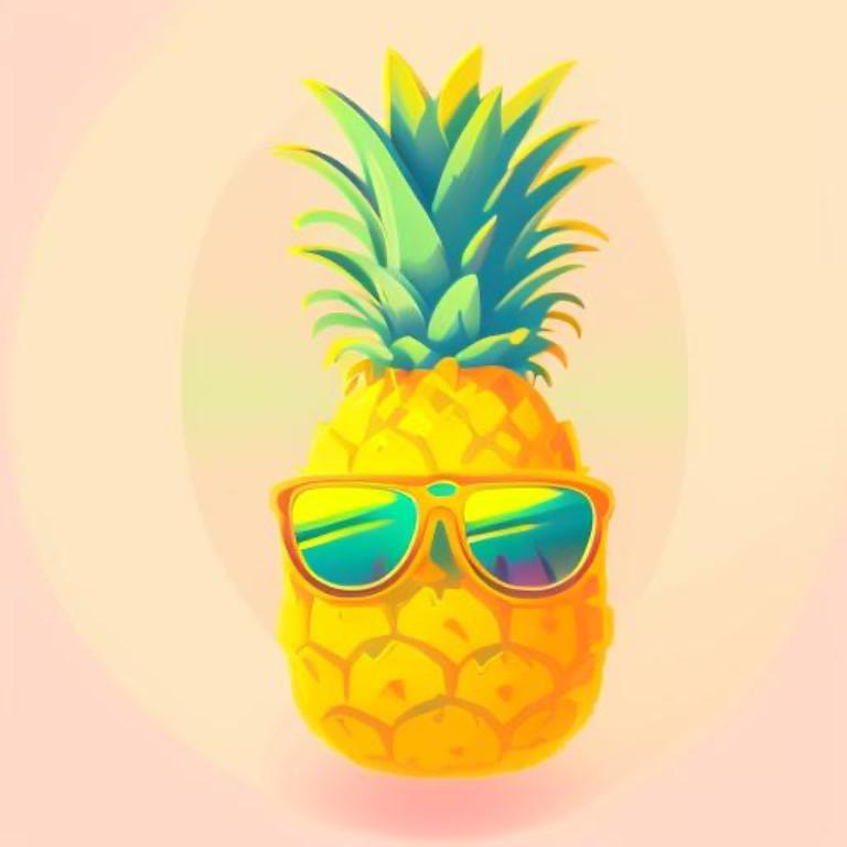 cultured-fly329: Cool California pineapple wearing sunglasses