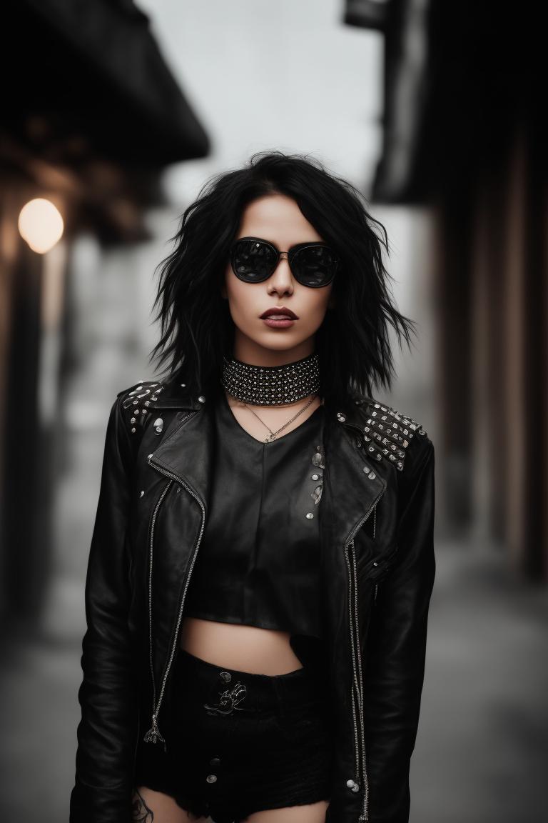 mealy-rabbit196: In the dimly lit urban alleyway a mesmerizing vision ...