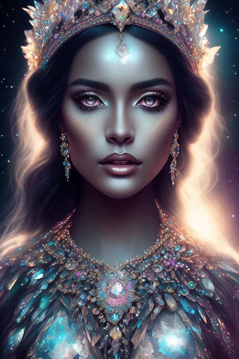 mellow-viper424: beautiful celestial goddess, full moon, wear crystal ...