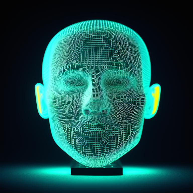 Max_Turbo: Dot Matrix 3D Print Out Face