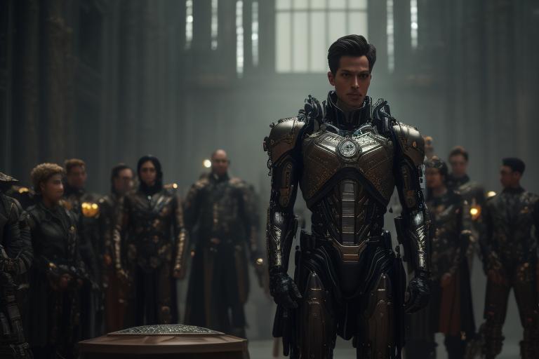 pale-octopus830: a handsome cyborg family