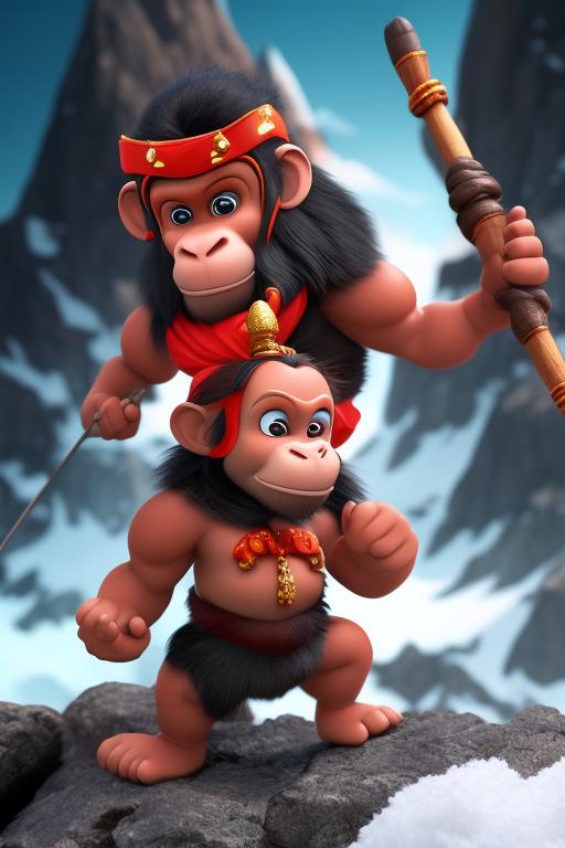 Monkey Typing Cartoon