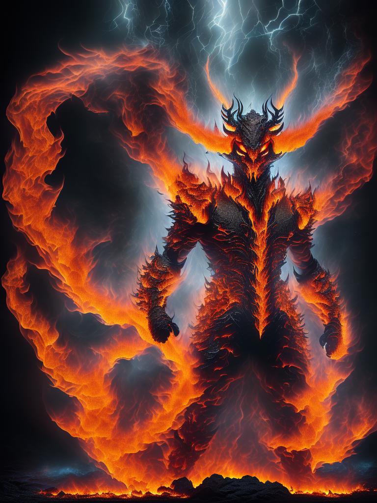Foul-Rabbit: The ethereal form of Lucifer a fiery being of immense ...