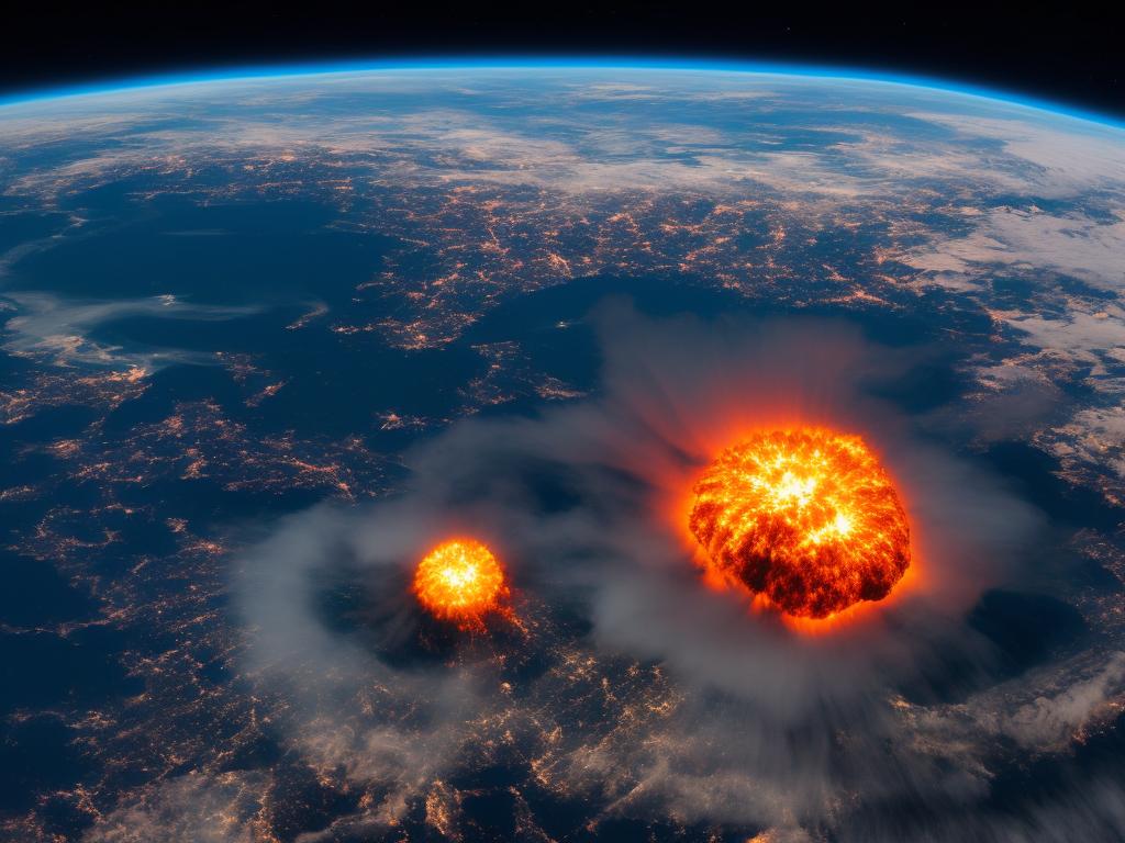 Nuclear Explosion Viewed From Space