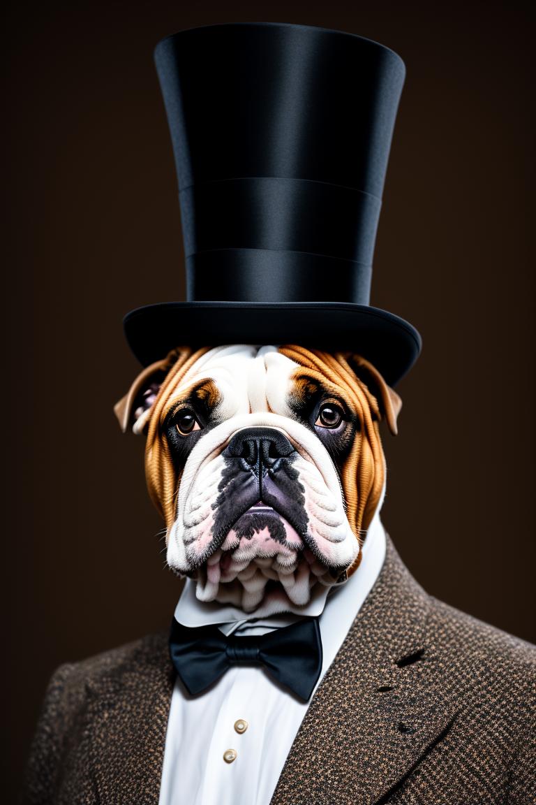 MidastheFool: An English bulldog masquerading as a gentleman, adorned ...