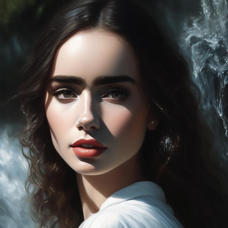 Lily Collins Black And White